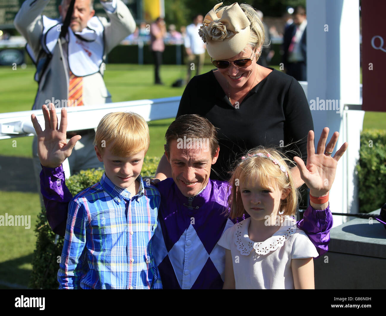 Jockey richard hughes with wife lizzie hi-res stock photography and ...