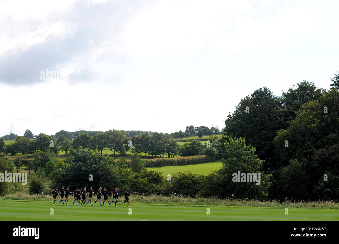 Burnley players during training at gawthorpe training ground hi-res ...