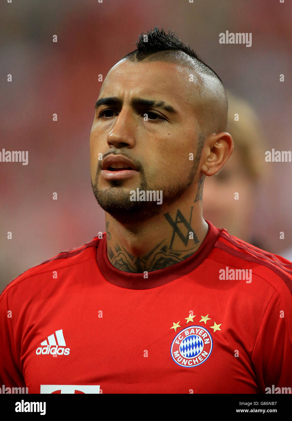 Allianz arena bayern munichs arturo vidal hi-res stock photography and ...