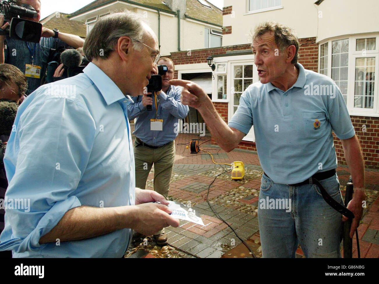 Alan Birch From Folkestone makes his views clear to the leader of the ...