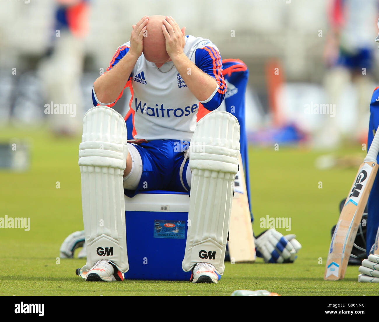 England's Adam Lyth during the nets session at Trent Bridge, Nottingham ...
