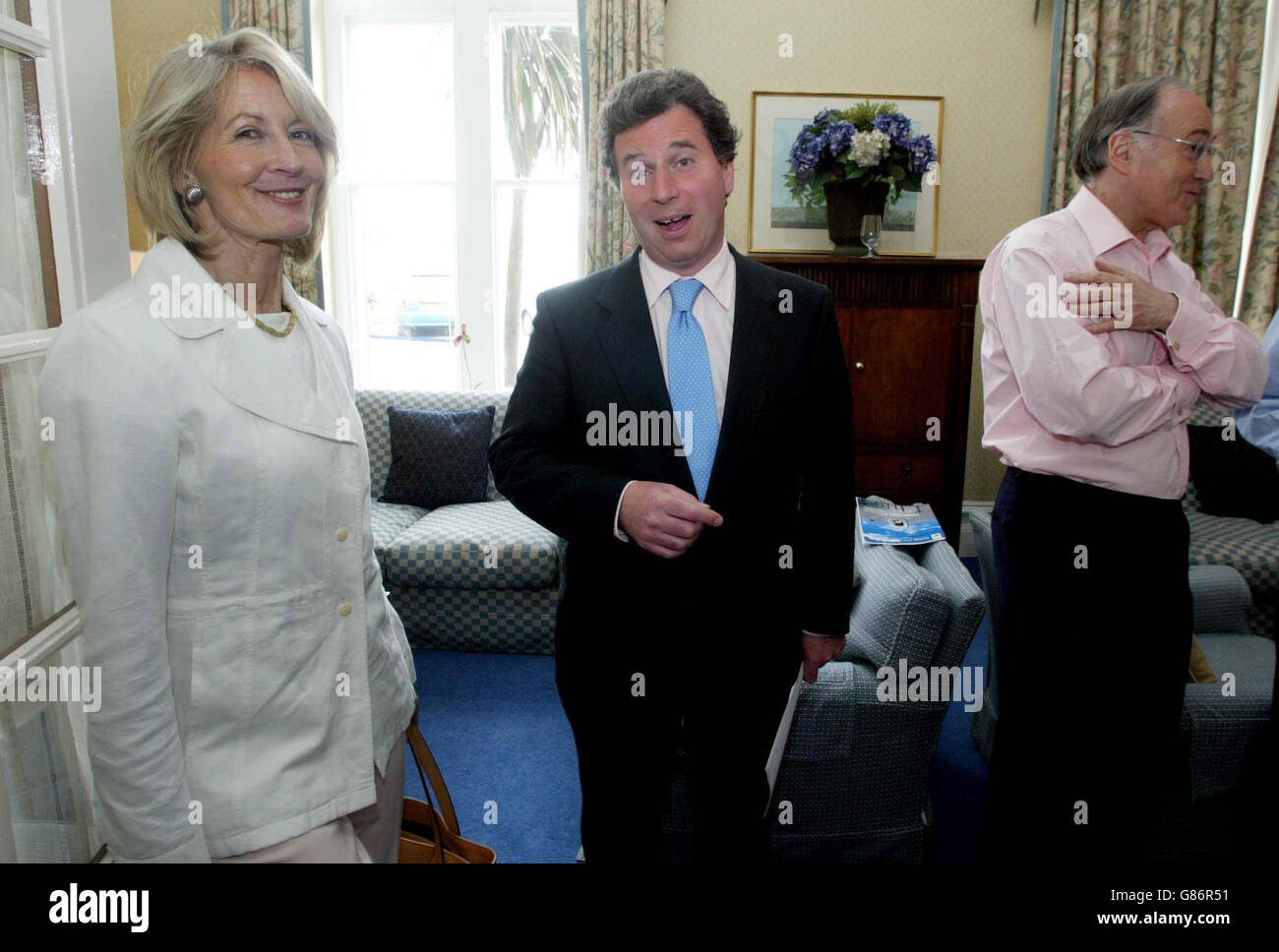 Sandra Howard (left) and Shadow Chancellor Oliver Letwin (centre ...