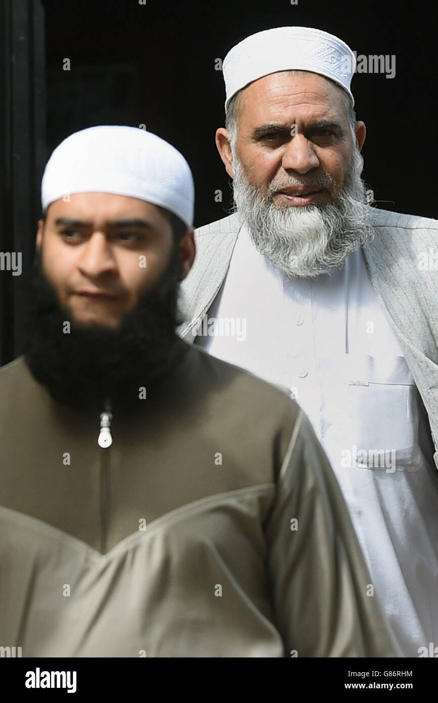 Mohammed Waqar, 23, (left) and his father Mohammed Siddique, 60, leave ...