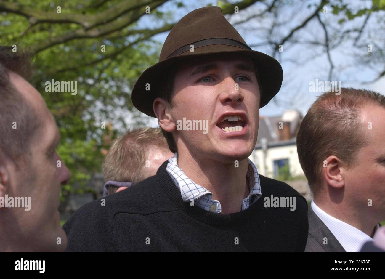 Pro hunting campaigner Otis Ferry, son of rock star Bryan, shouts at ...