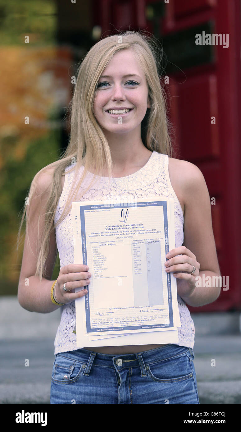 Leaving Certificate results Stock Photo - Alamy
