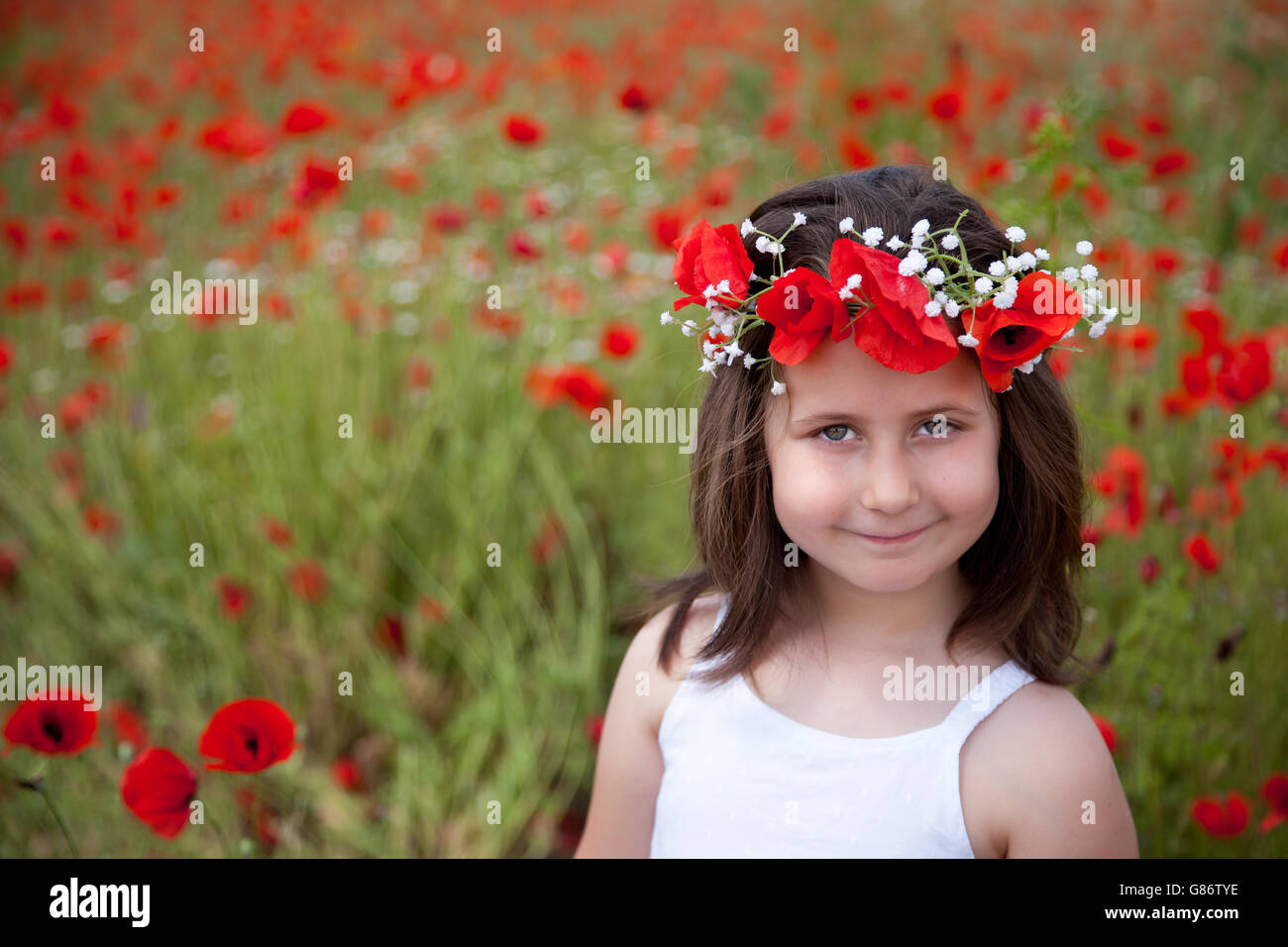 Poppy field portrait hi-res stock photography and images - Alamy