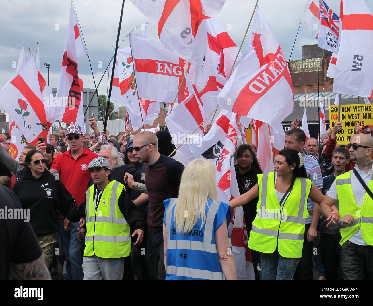EDL Walsall rally Stock Photo - Alamy