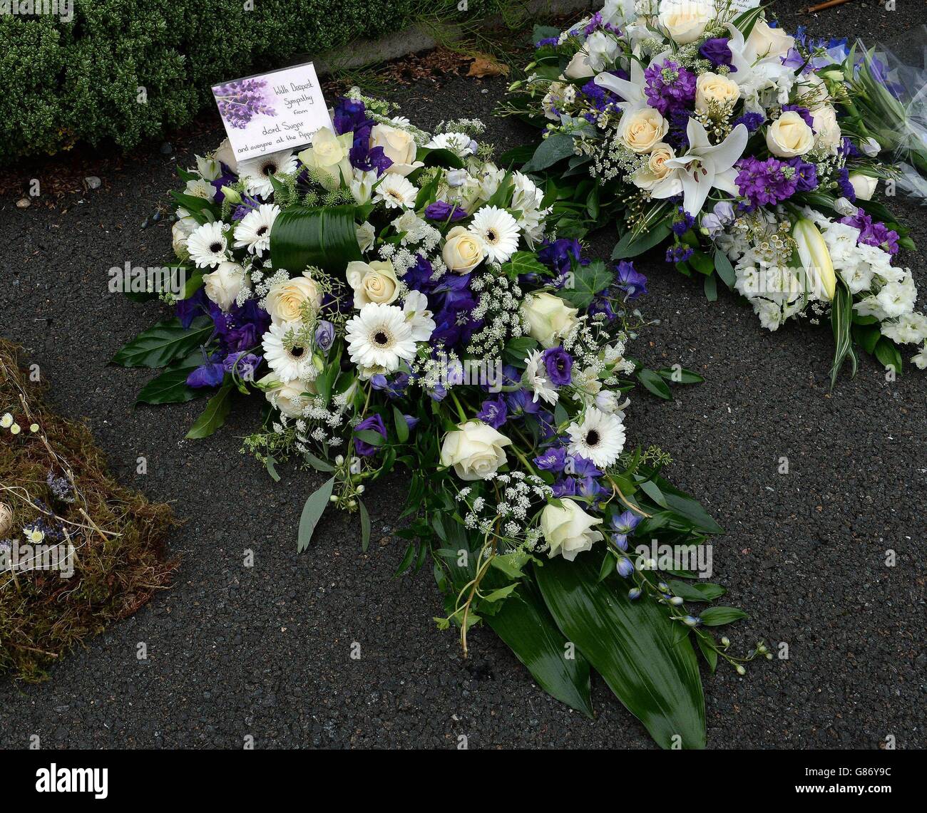 A floral tribute from by Lord Sugar for former Apprentice star Stuart ...