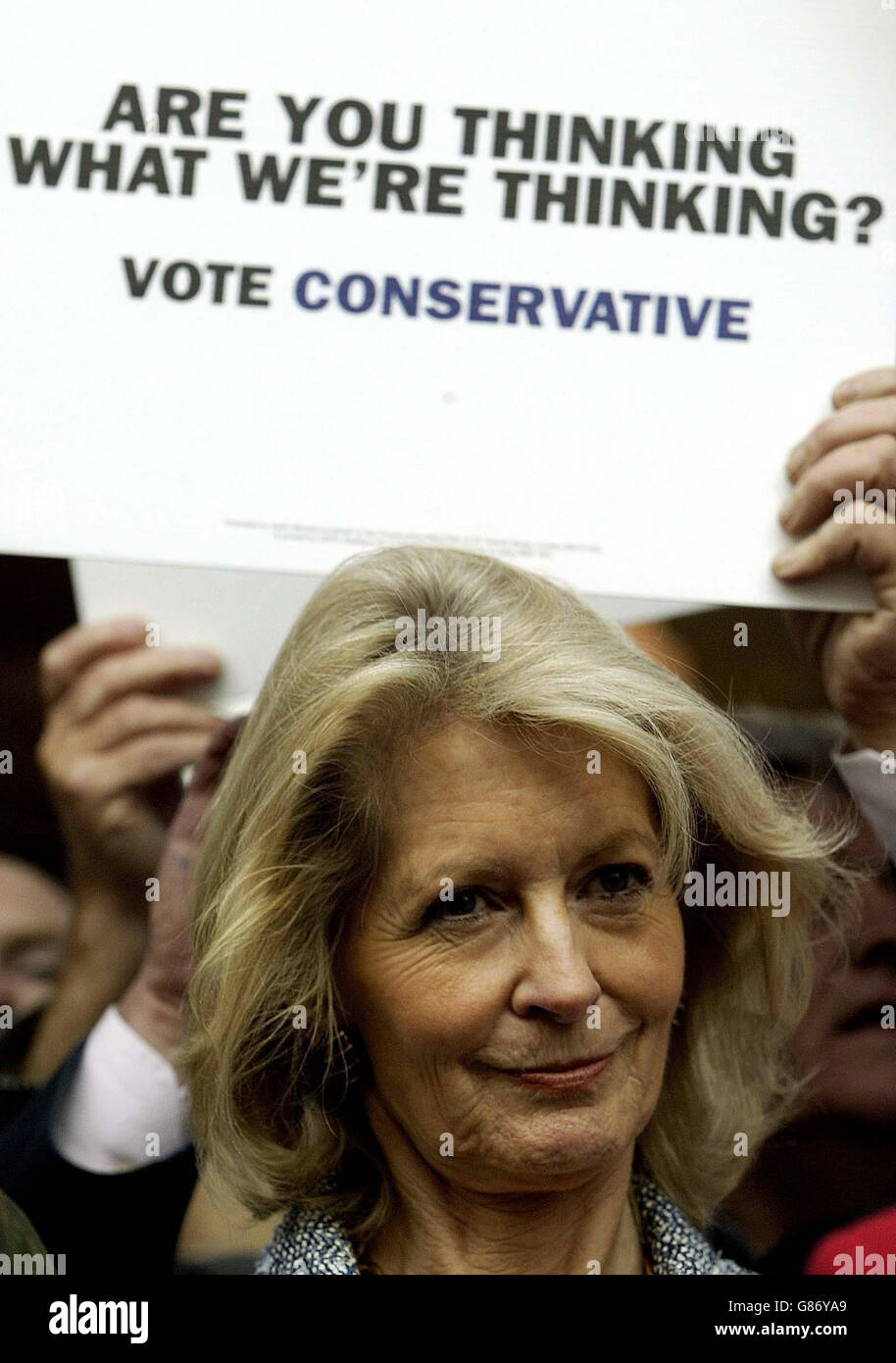 Sandra Howard, the wife of Conservative leader Michael Howard during ...