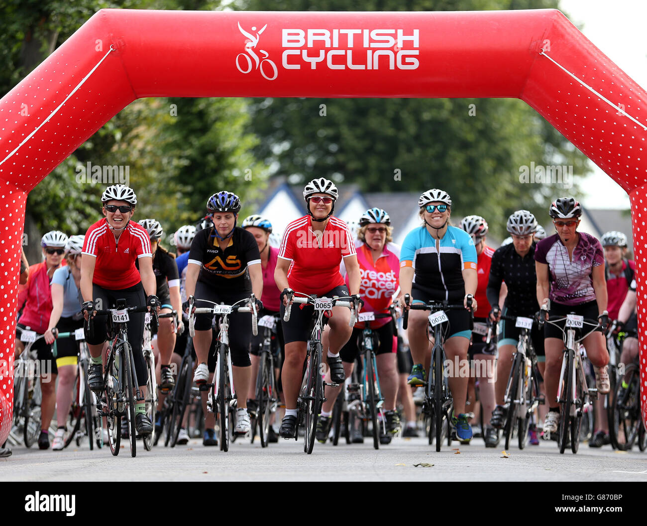 Breeze challenge event riders at the start line hi-res stock ...