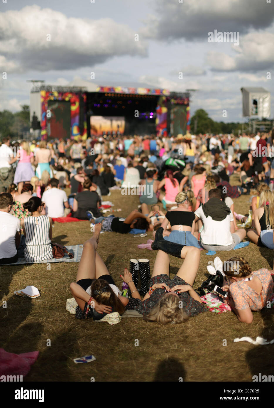 During the v festival in hylands park in chelmsford hi-res stock ...