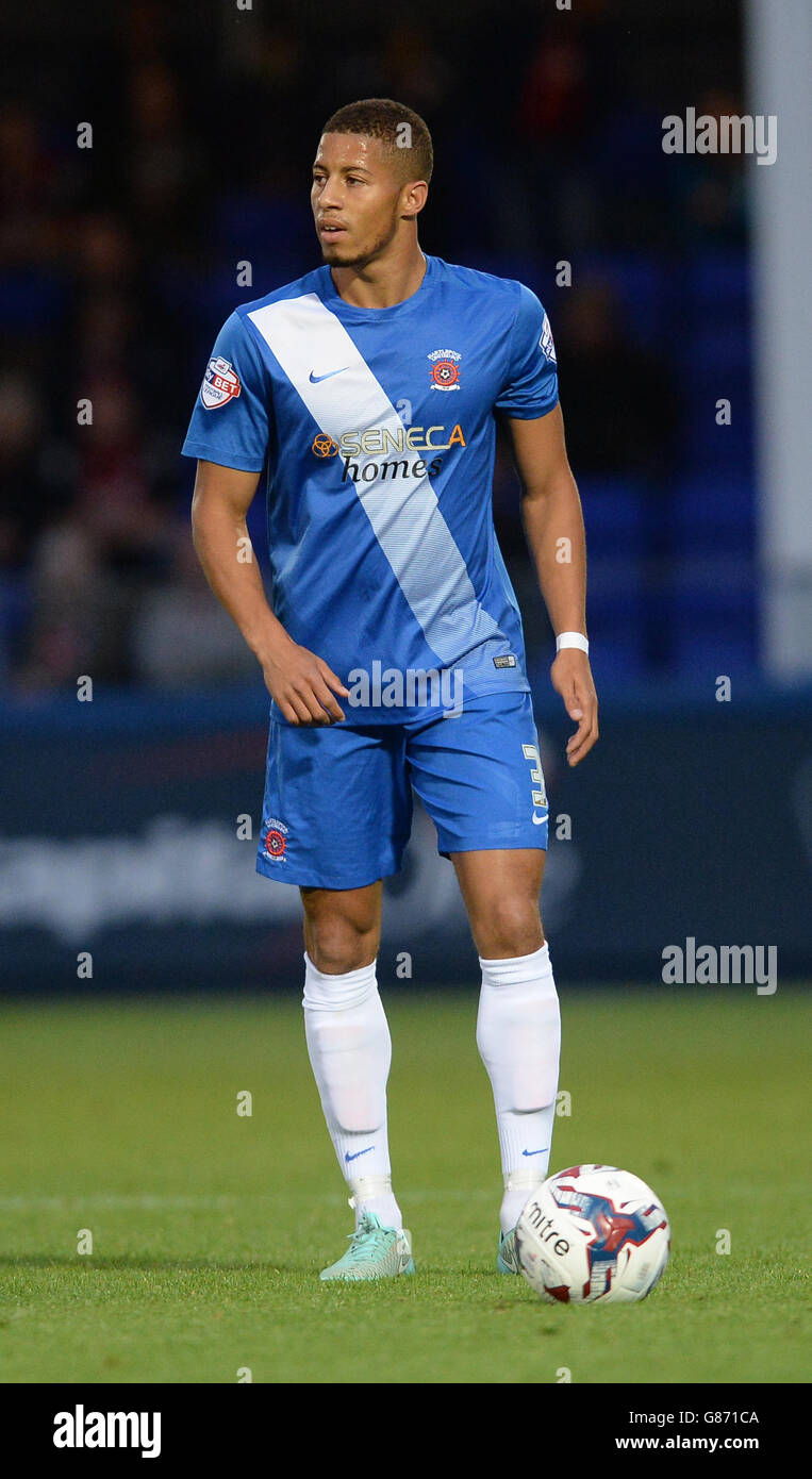 Hartlepool uniteds jake carroll capital one cup hi-res stock ...