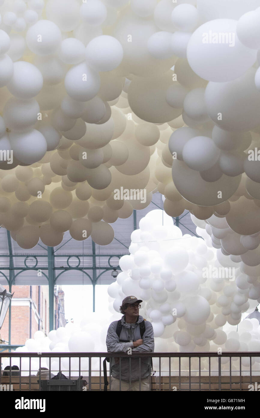 Balloon art installation in Covent Garden Stock Photo - Alamy