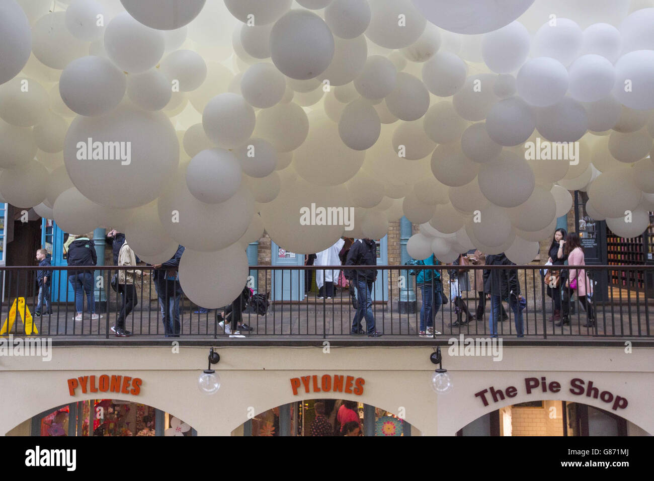 Balloon art installation in Covent Garden Stock Photo - Alamy
