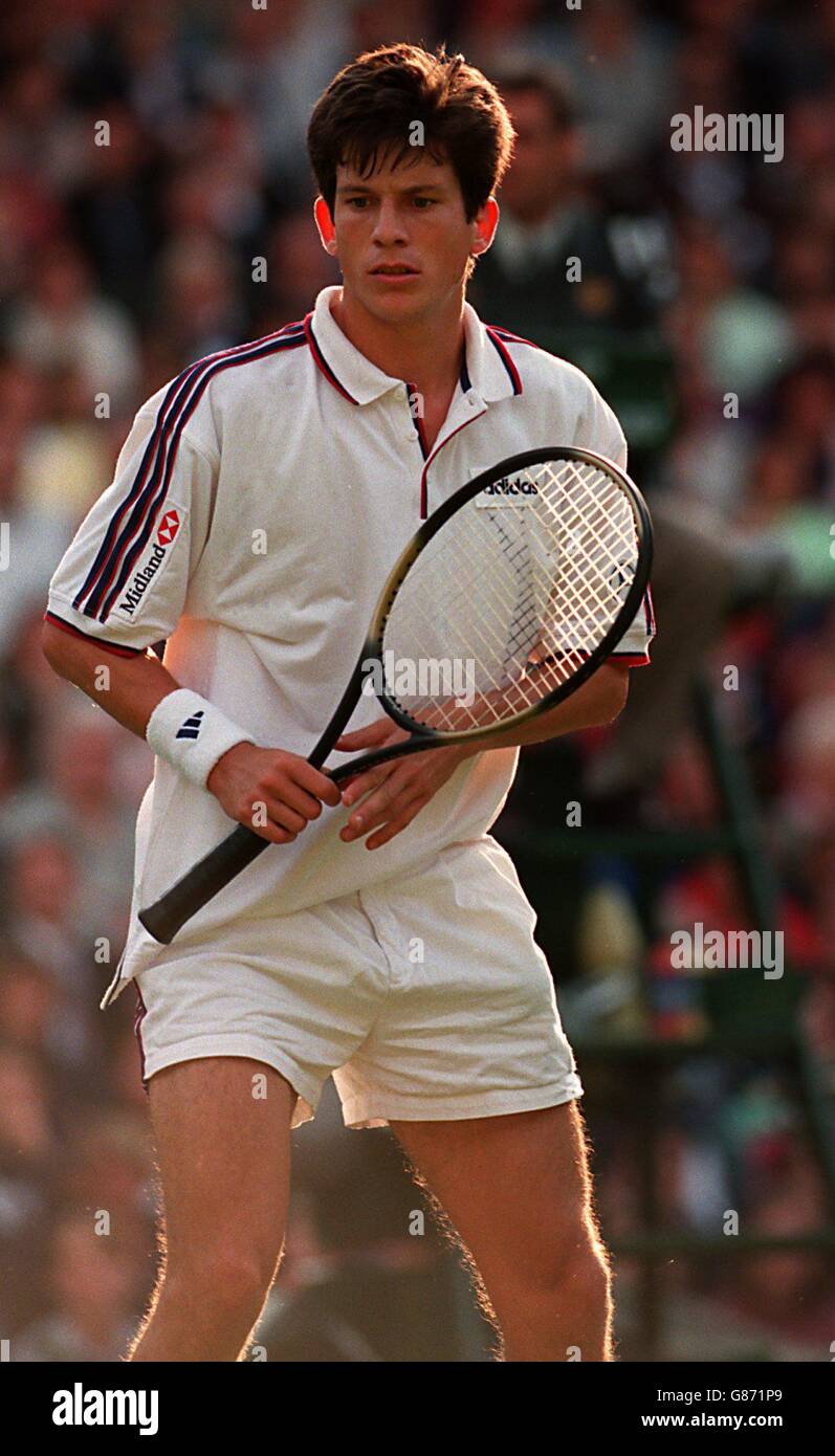 Tennis - Wimbledon Tennis Championship. Tim Henman Stock Photo - Alamy
