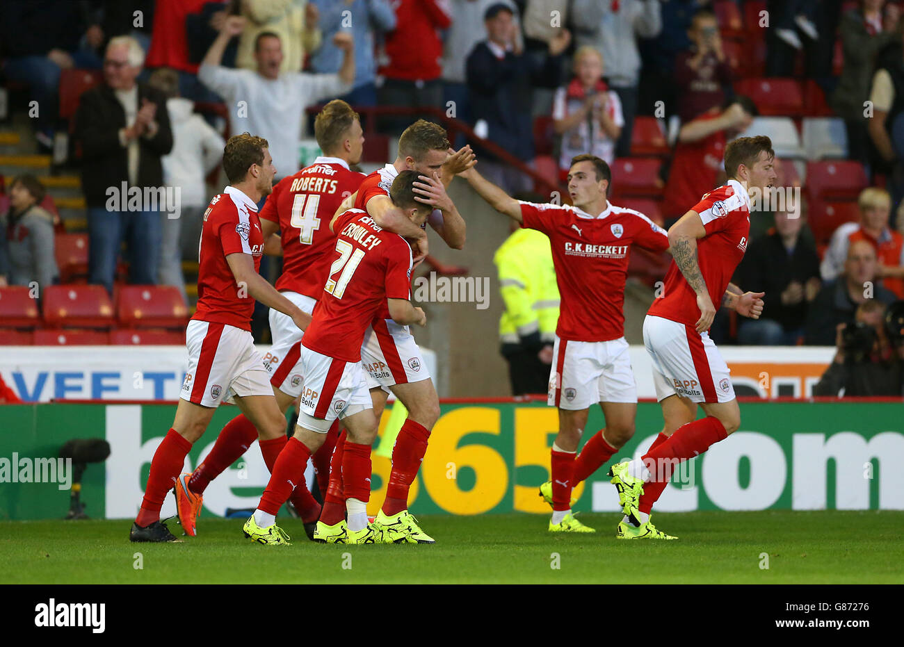Barnsley's Marley Watkins celebrates scoring his sides second goal of ...