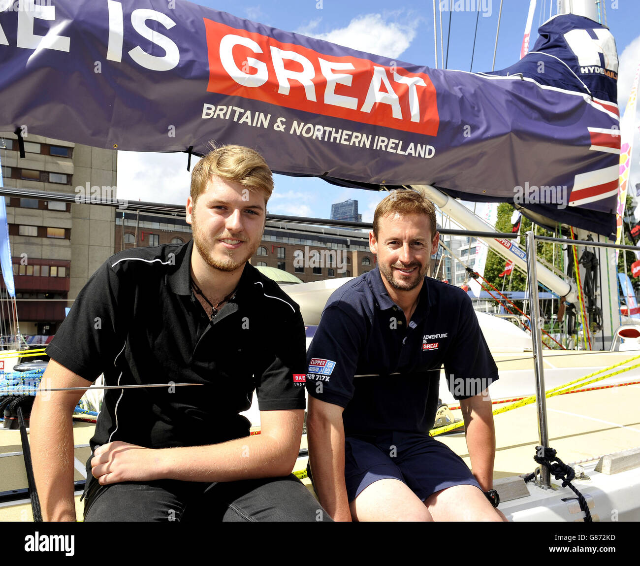 BAE Systems apprentice Danny Rawcliffe,17, from Portsmouth (left), sits ...
