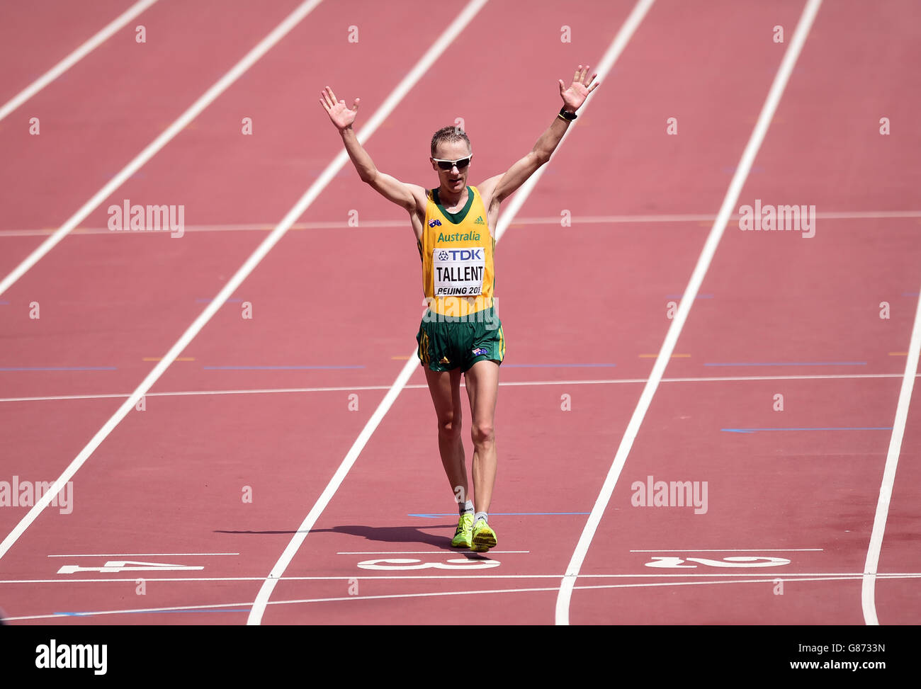 Australia's Jared Tallent crosses the line in second place in the Men's ...