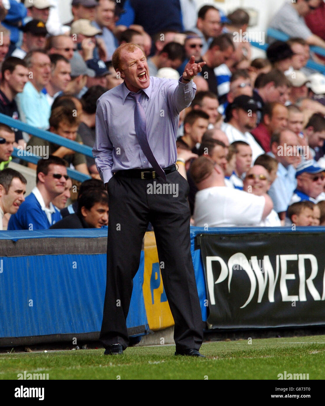 Nottingham Forest's manager Gary Megson urges his team forward against ...
