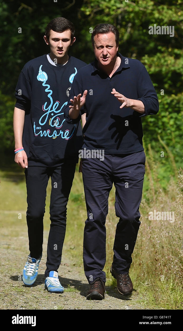 Prime Minister David Cameron talks to members of the National Citizen ...