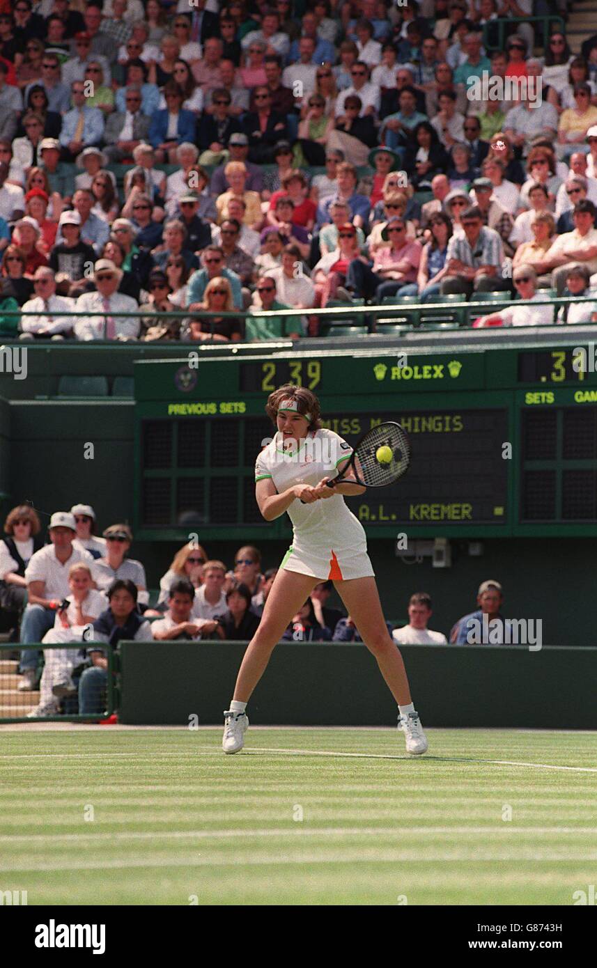 Tennis - Wimbledon Tennis Womens. Martina Hingis Stock Photo - Alamy
