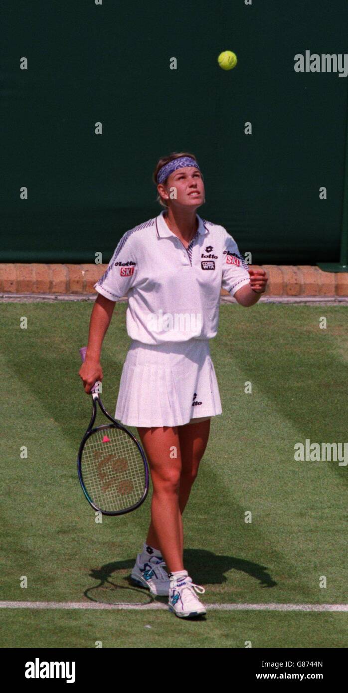 Tennis - Wimbledon Tennis Womens. Anke Huber Stock Photo - Alamy