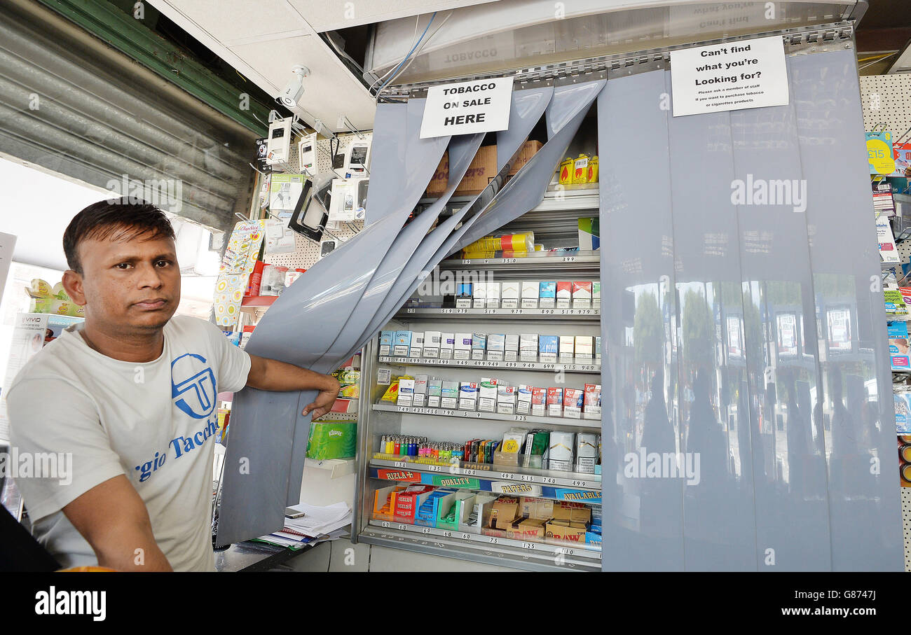 Cigarette buying probe Stock Photo - Alamy