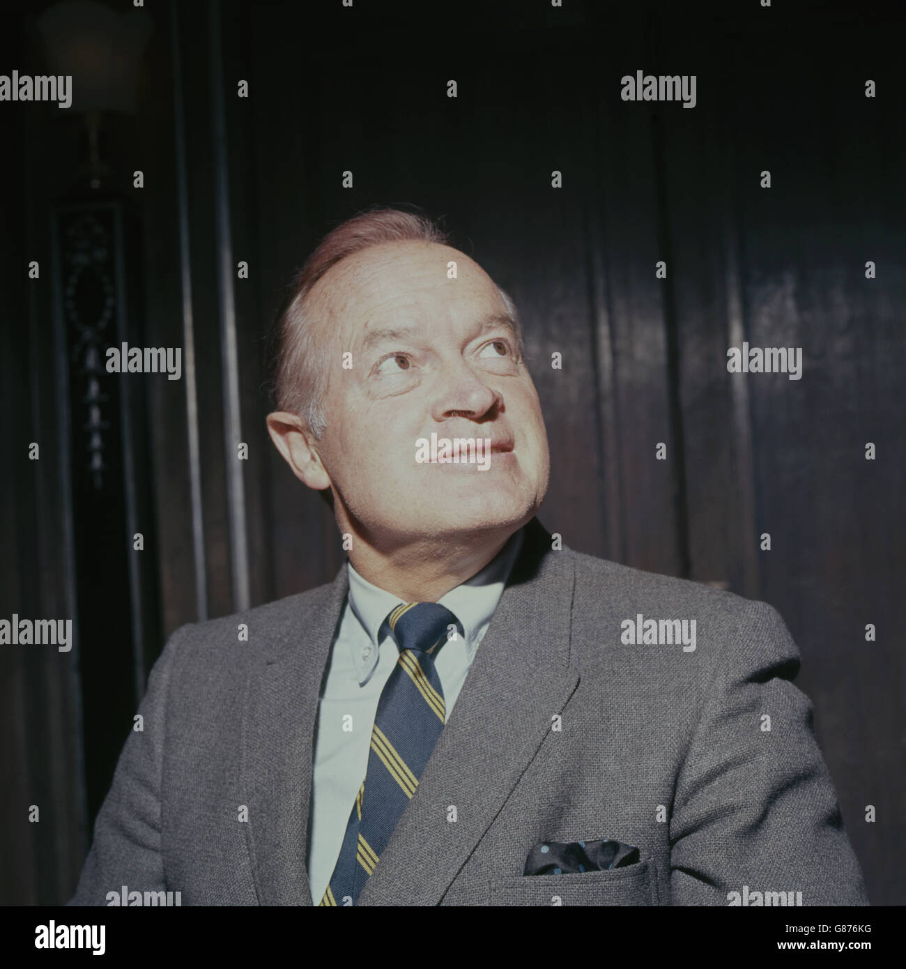 British born entertainer Bob Hope pictured in London during a visit ...