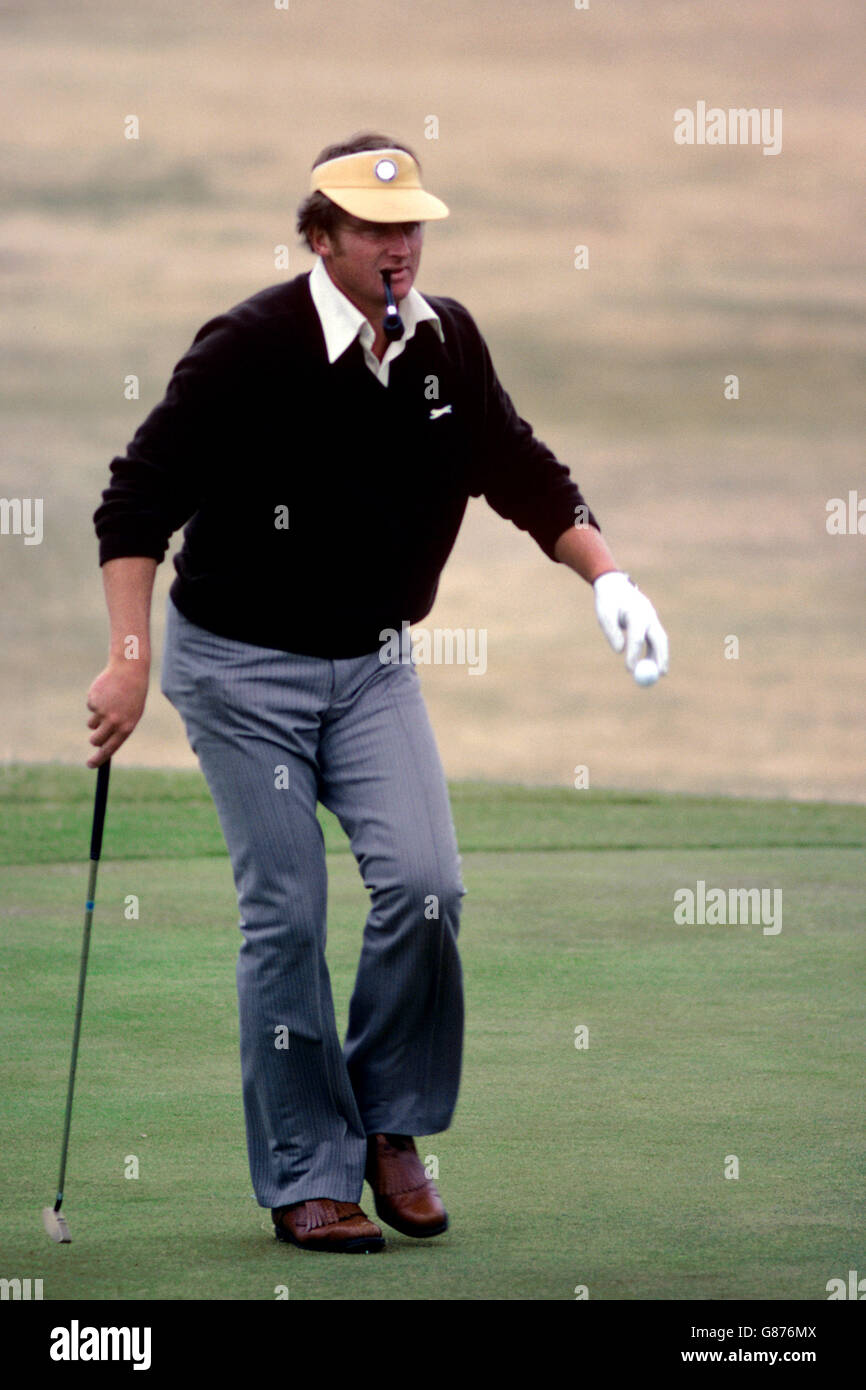 Brian barnes leaves the green after holing a putt hi-res stock ...