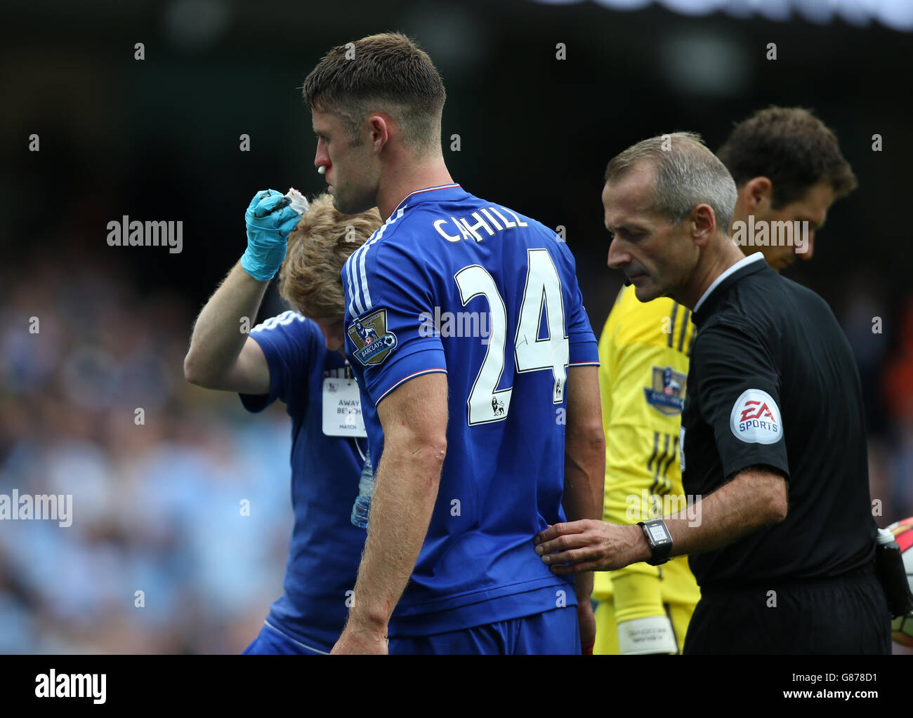 Chelsea goalkeeper asmir begovic barclays premier league match etihad ...