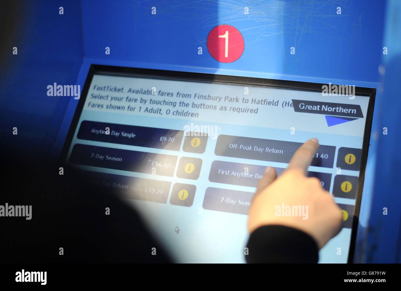 Person buys train ticket hi-res stock photography and images - Alamy