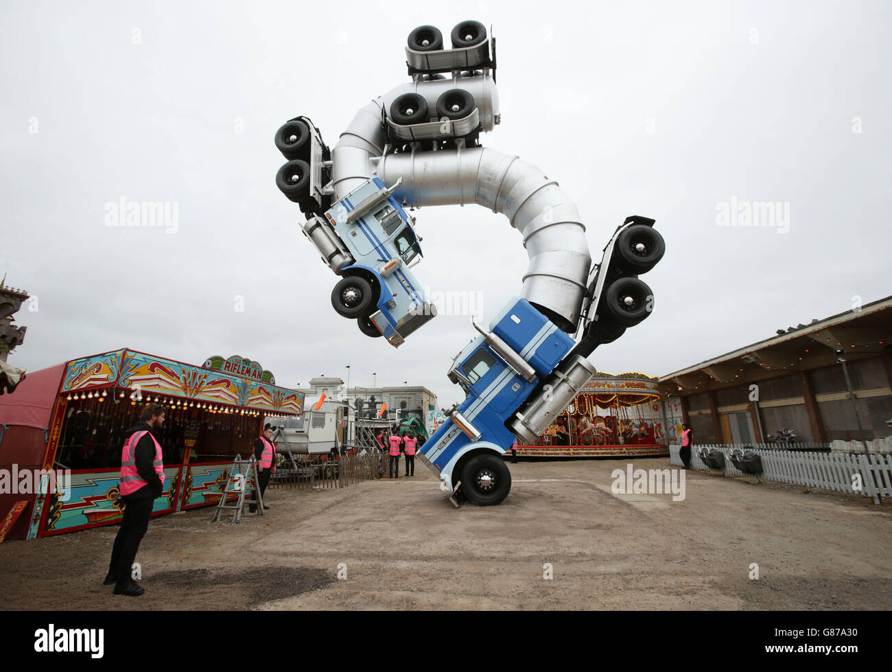 Big Rig Jig, an artwork by Mike Ross, on display at Dismaland ...