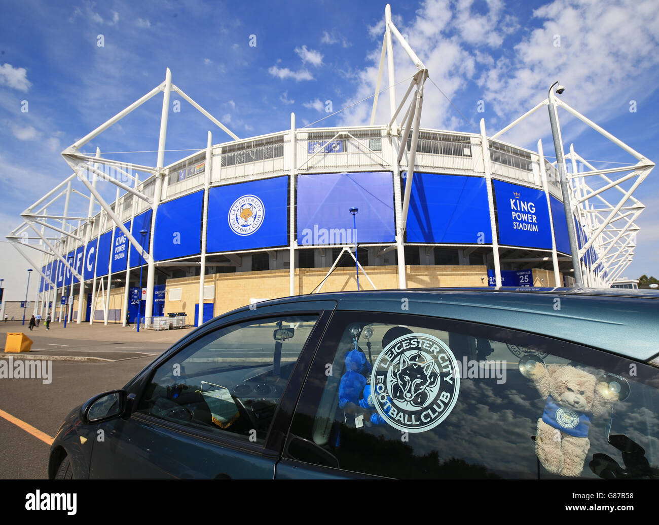 A general view outside of the King Power stadium before the Barclays ...