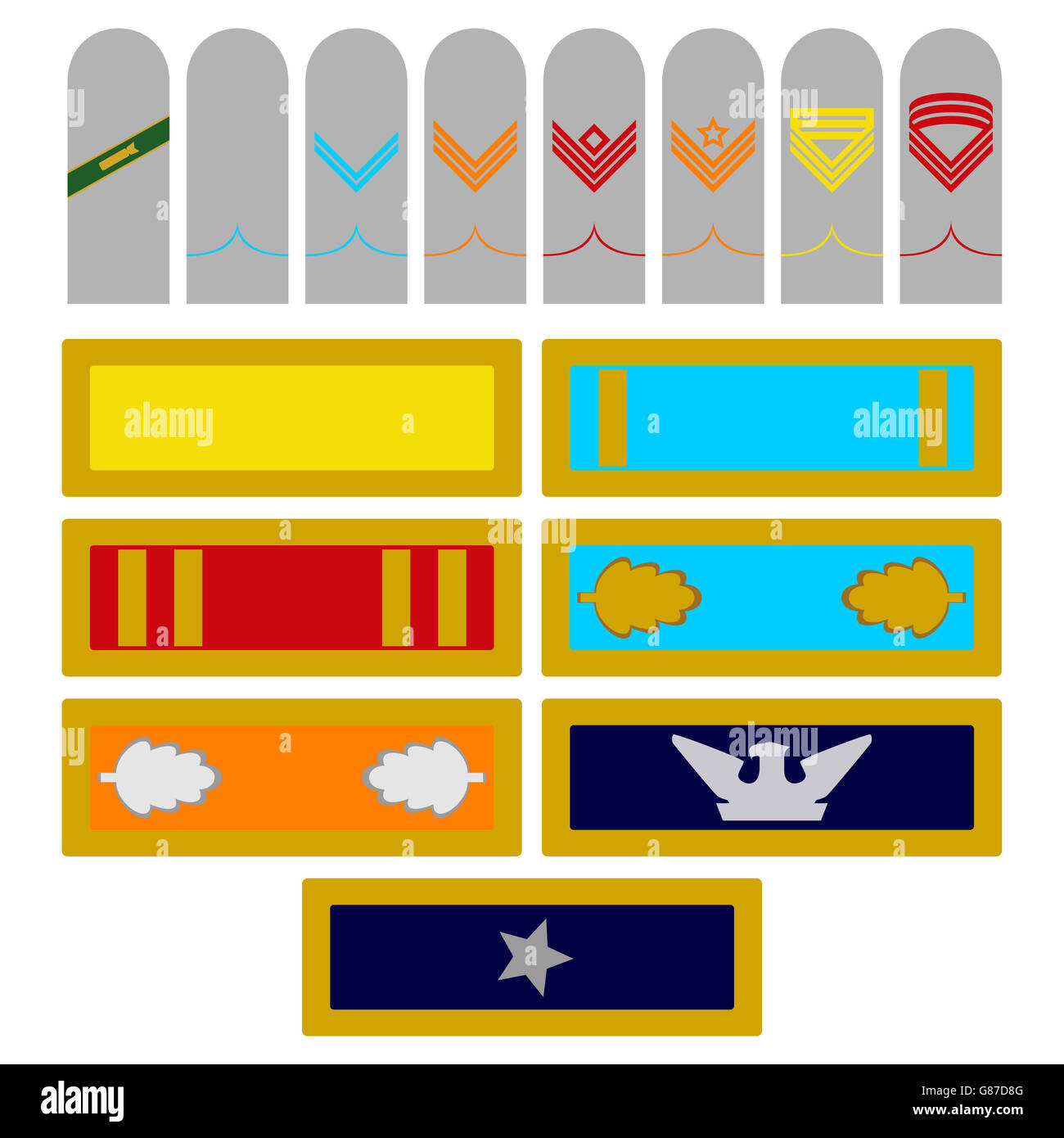 Insignia Georgia Army during the American Civil War. The illustration ...