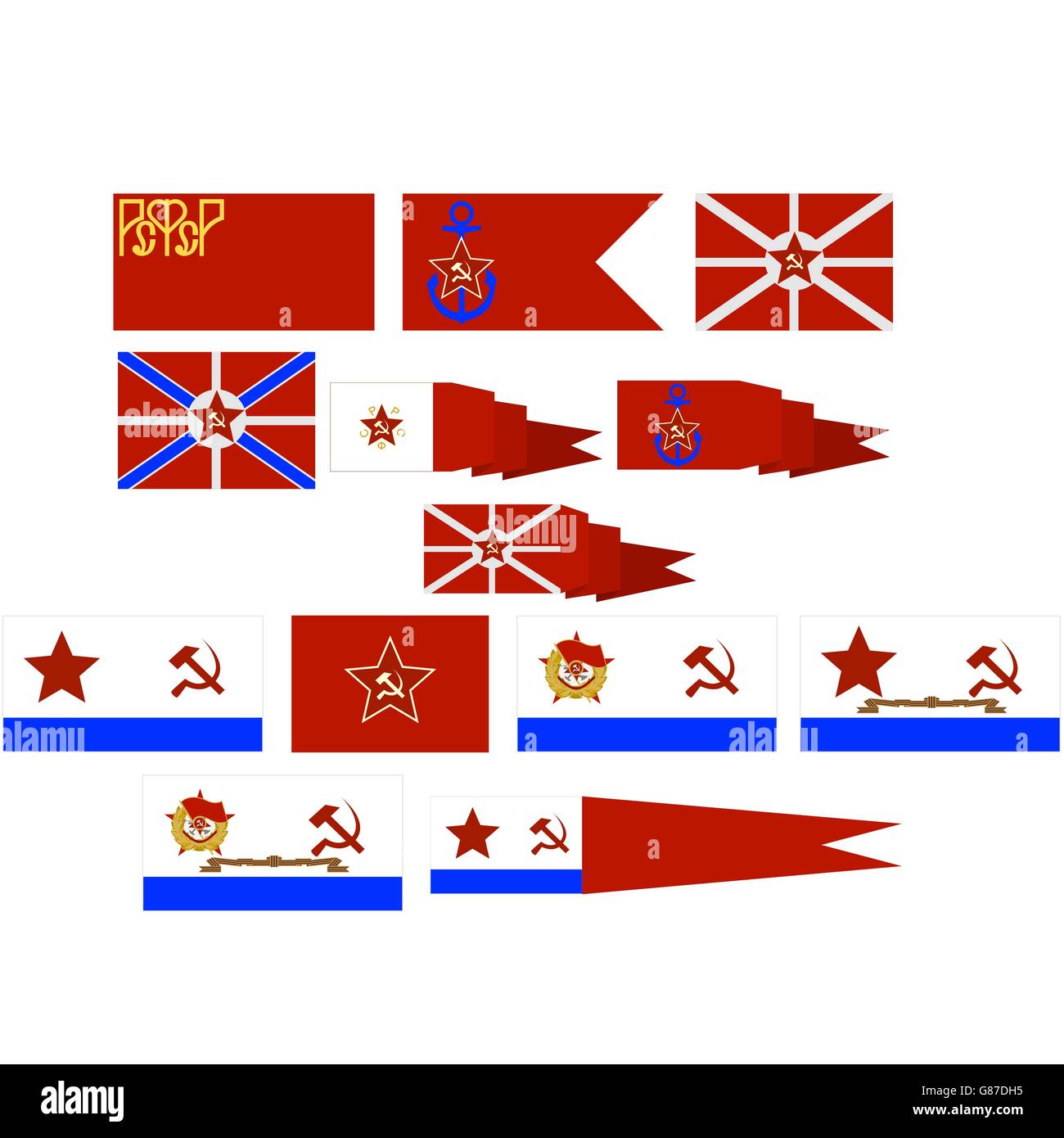 Soviet union (ussr) flags collection hi-res stock photography and images - Alamy