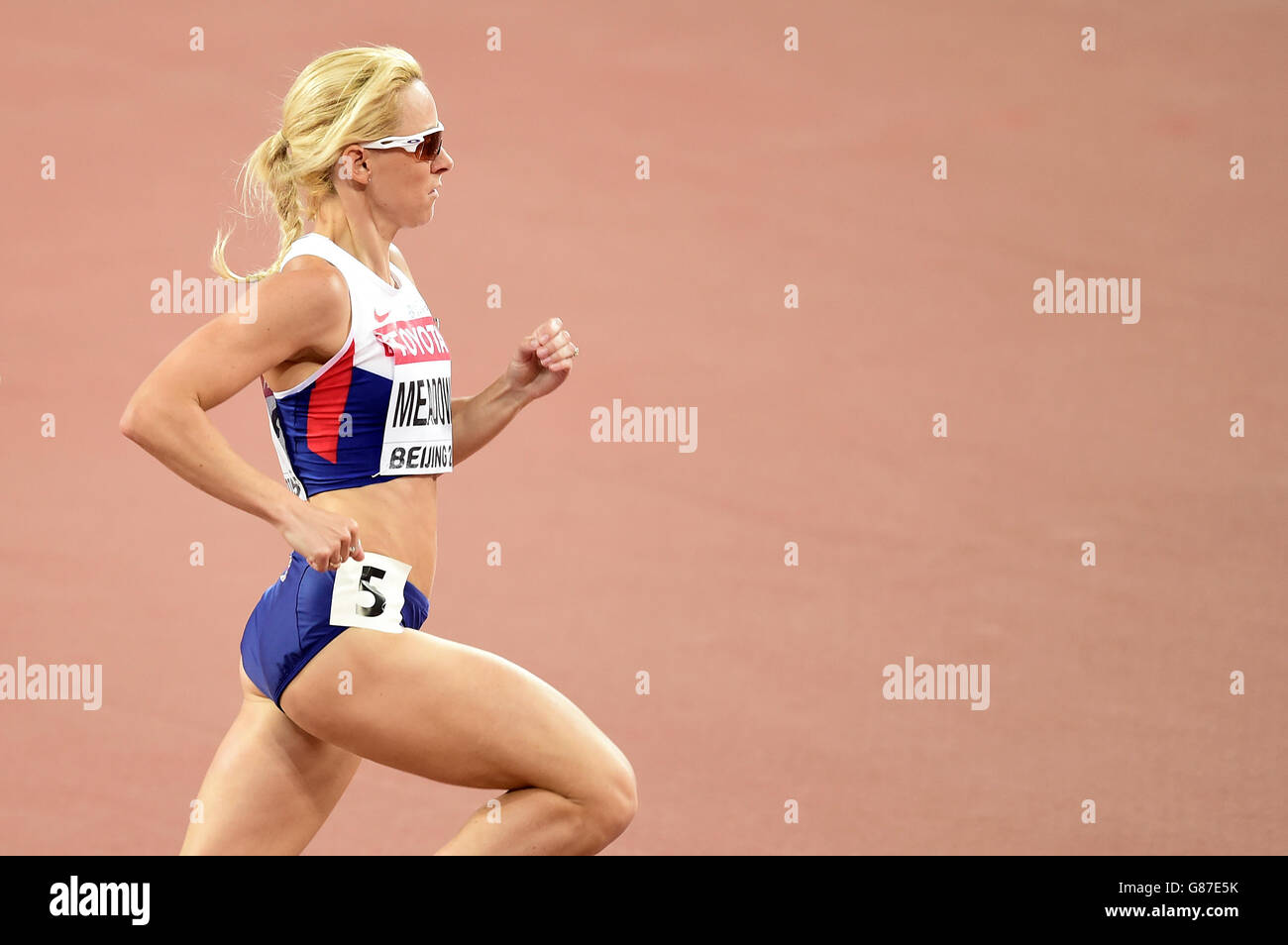 Great Britain's Jennifer Meadows in the Women's 800 Metres semi-finals in the Women's 200 Metres ...