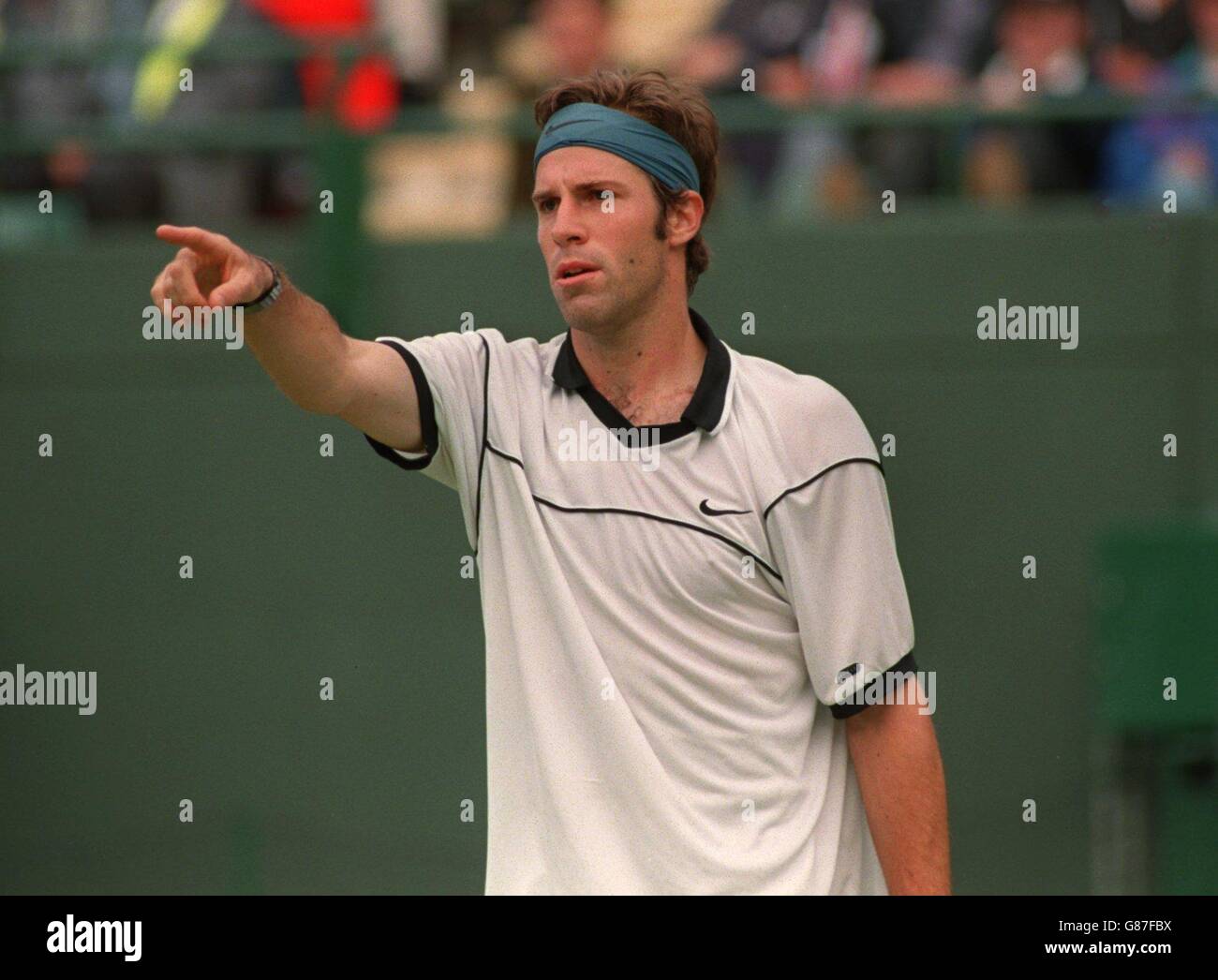 Tennis ... Wimbledon'97. Greg Rusedski, Great Britain Stock Photo - Alamy