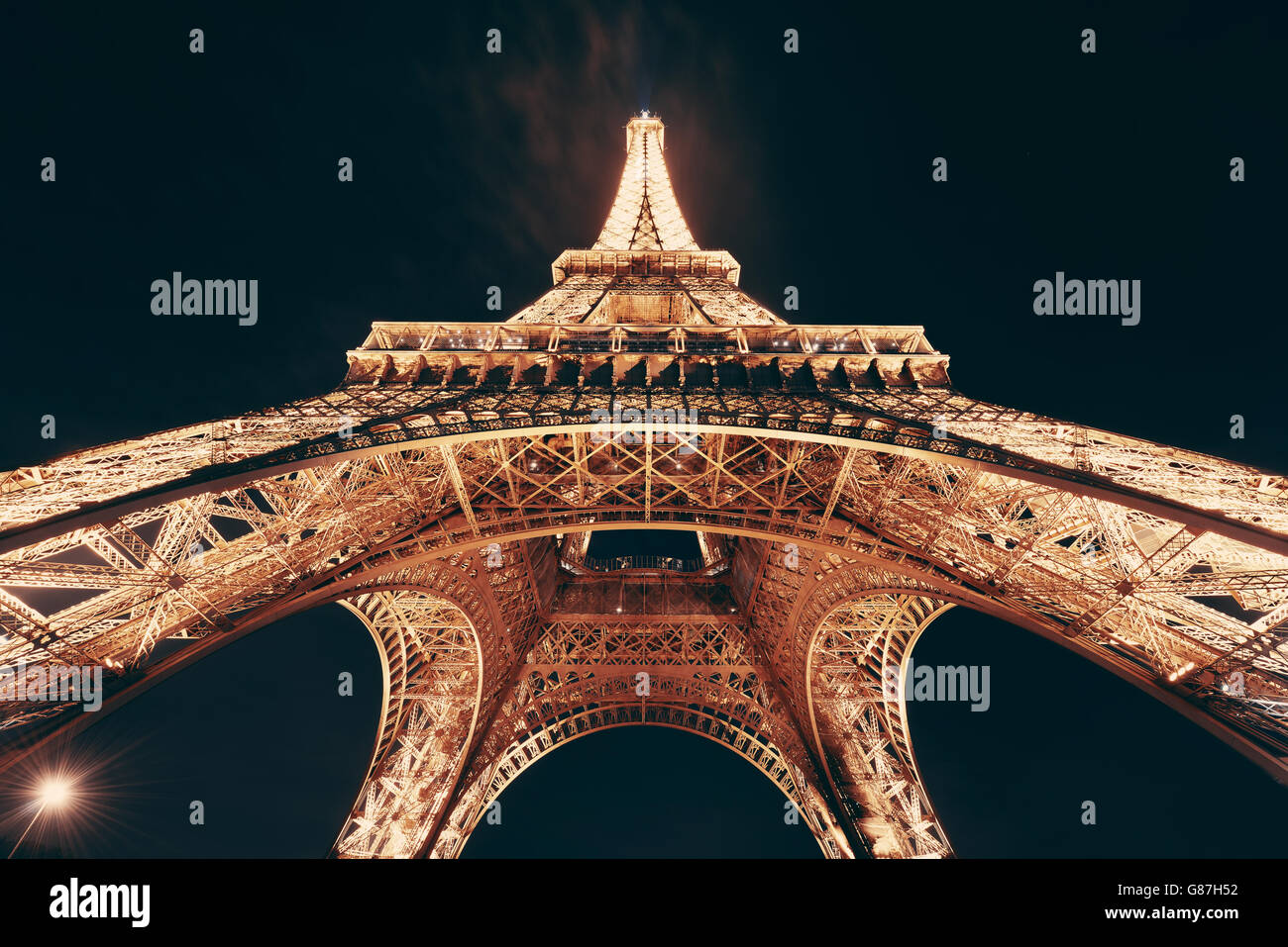 PARIS, FRANCE - MAY 13: Eiffel Tower at night on May 13, 2015 in Paris ...