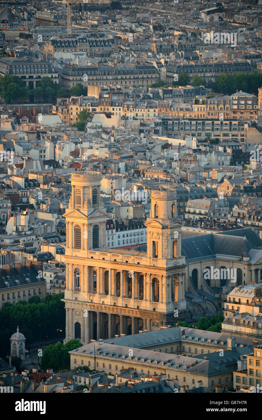Paris city rooftop view at sunset Stock Photo - Alamy