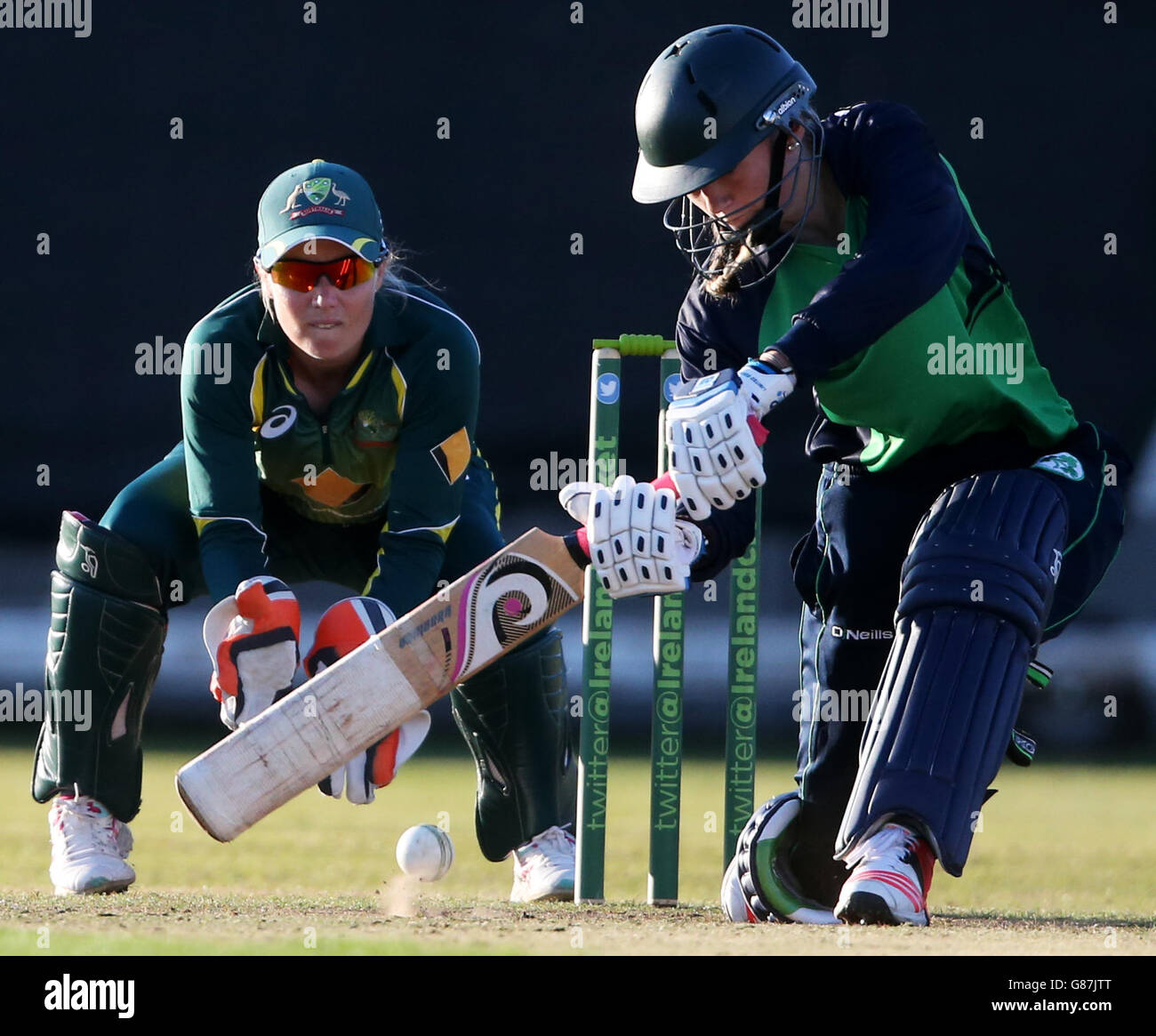 Ireland's Gaby Lewis during the Women's T20 at the YMCA Cricket Club ...