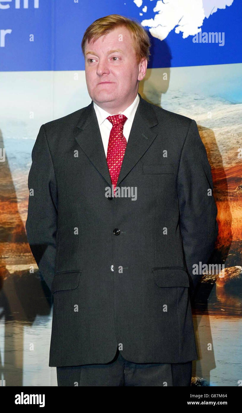 Liberal Democrat leader Charles Kennedy speaks after retaining his seat ...