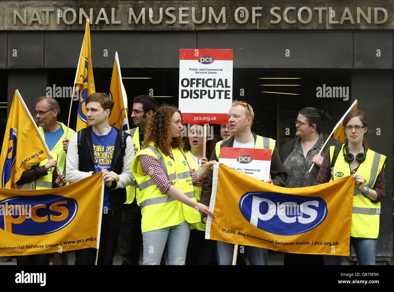 National Museum of Scotland strike Stock Photo - Alamy