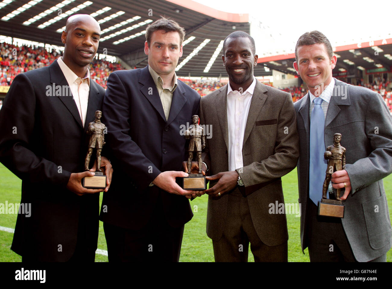 Chris powell and mark kinsella with their awards hi-res stock ...