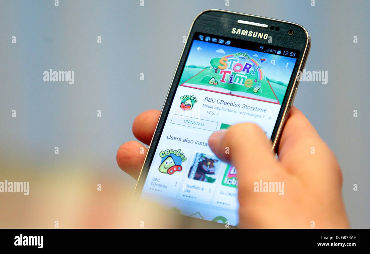 CBeebies Storytime app success Stock Photo - Alamy