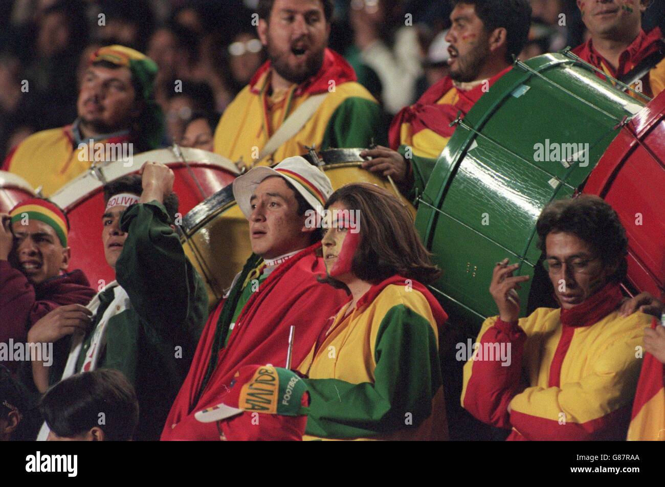 Soccer - Copa America, Bolivia v Colombia. Bolivian Fans Stock Photo ...