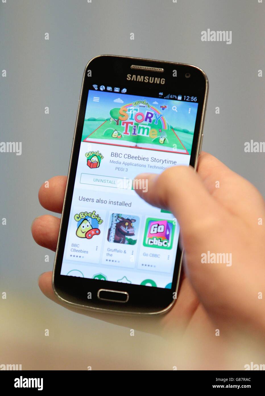 CBeebies Storytime app success Stock Photo - Alamy