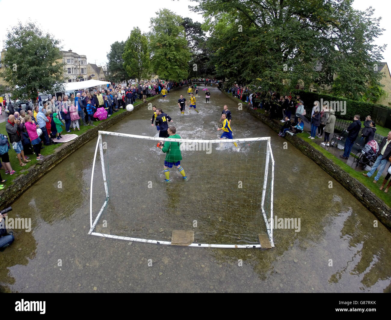 Teams from Bourton Rovers play each other in the annual traditional ...