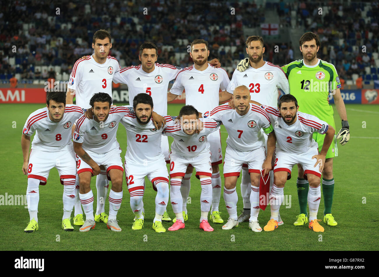 Georgia team group during the UEFA European Championship Qualifying ...