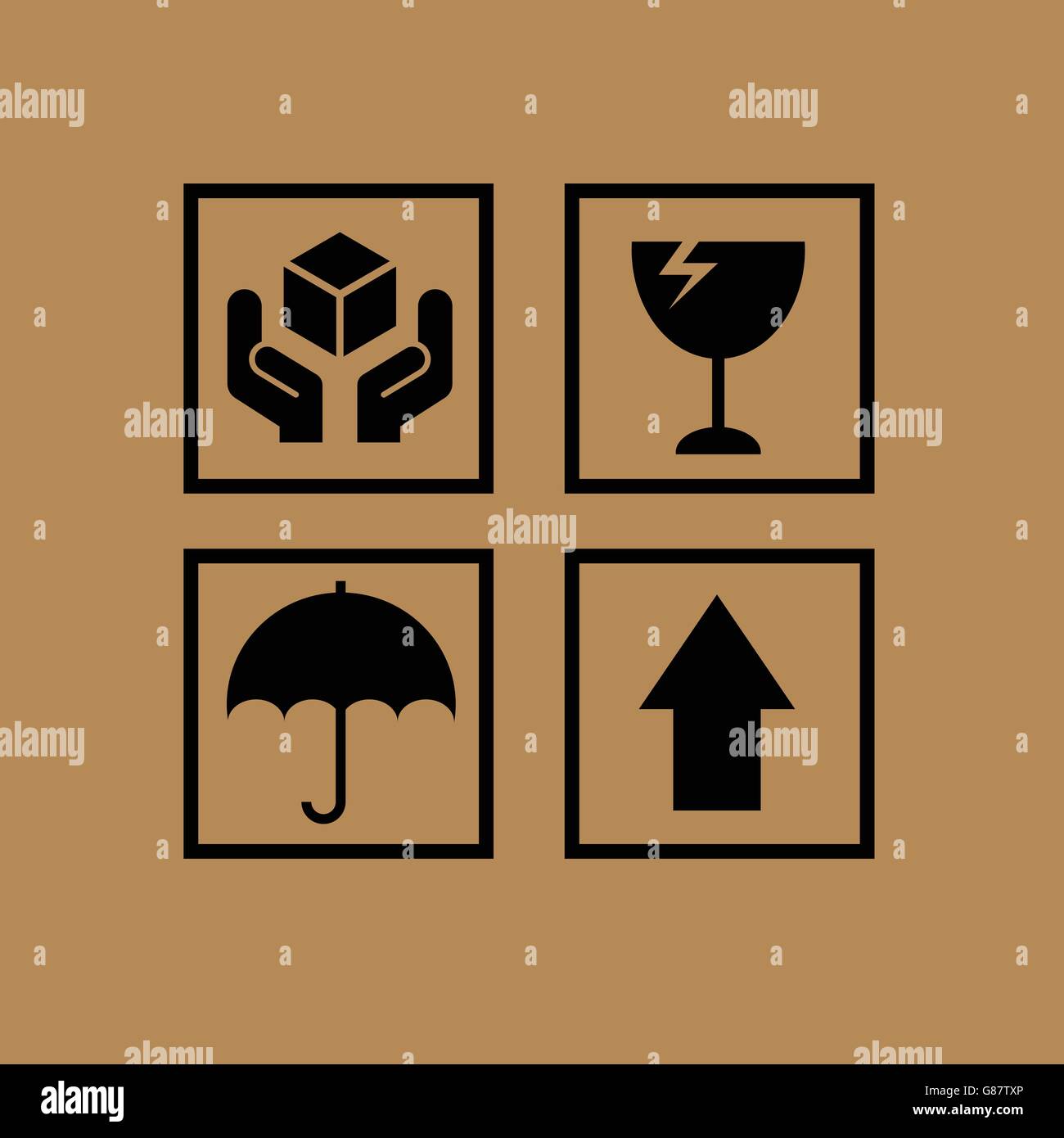 Set of fragile symbols Stock Vector Image & Art - Alamy