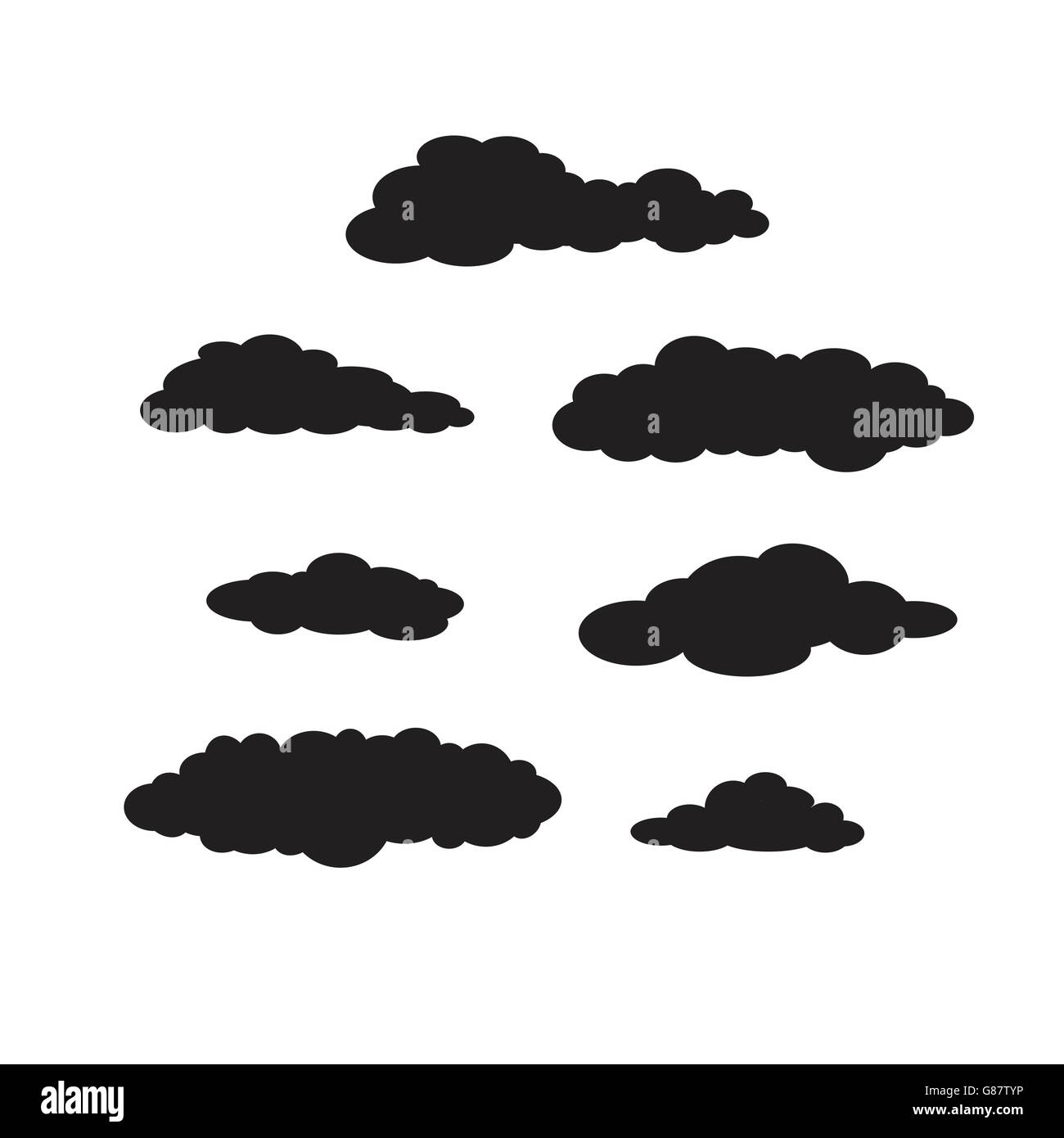 Set of dark clouds Stock Vector Image & Art - Alamy